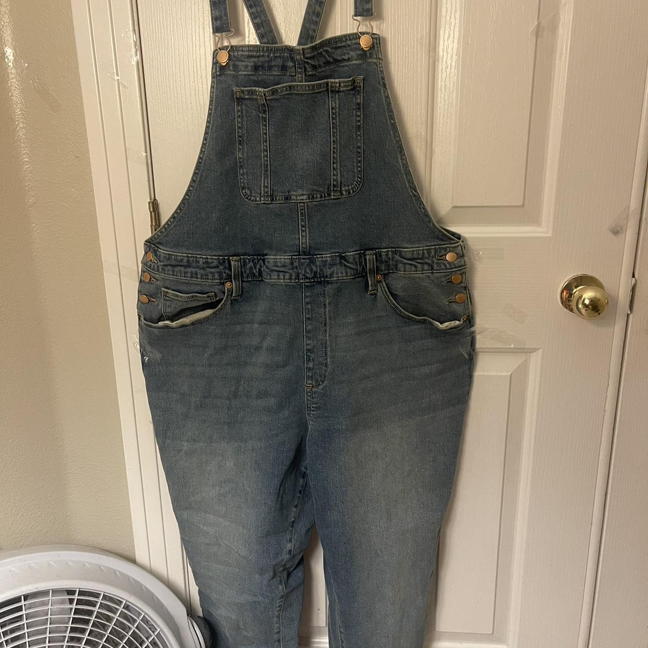 Women's Denim Overalls US Women's 18/34R... - Depop