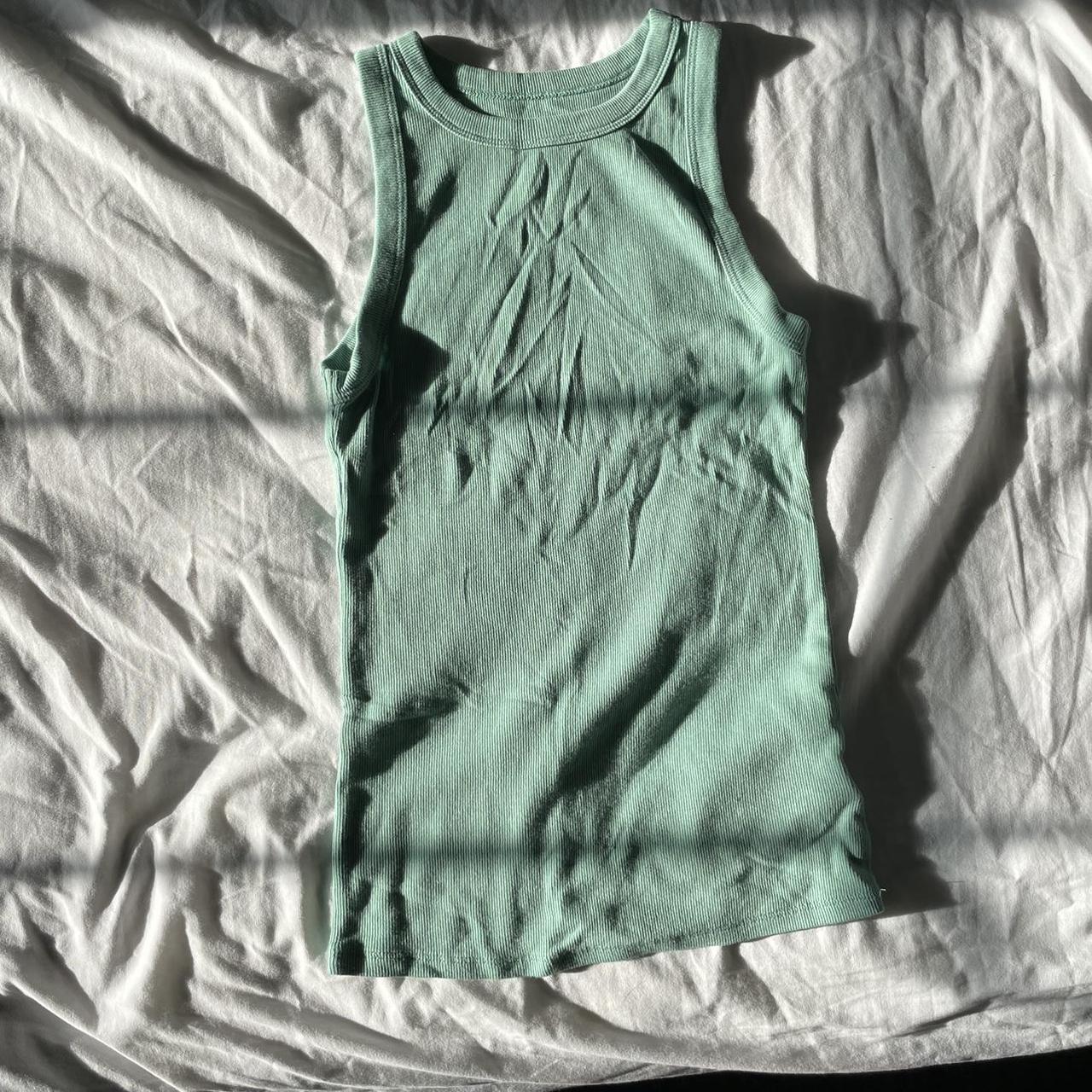 Light Green Tank Top Great Condition No Flaws Depop