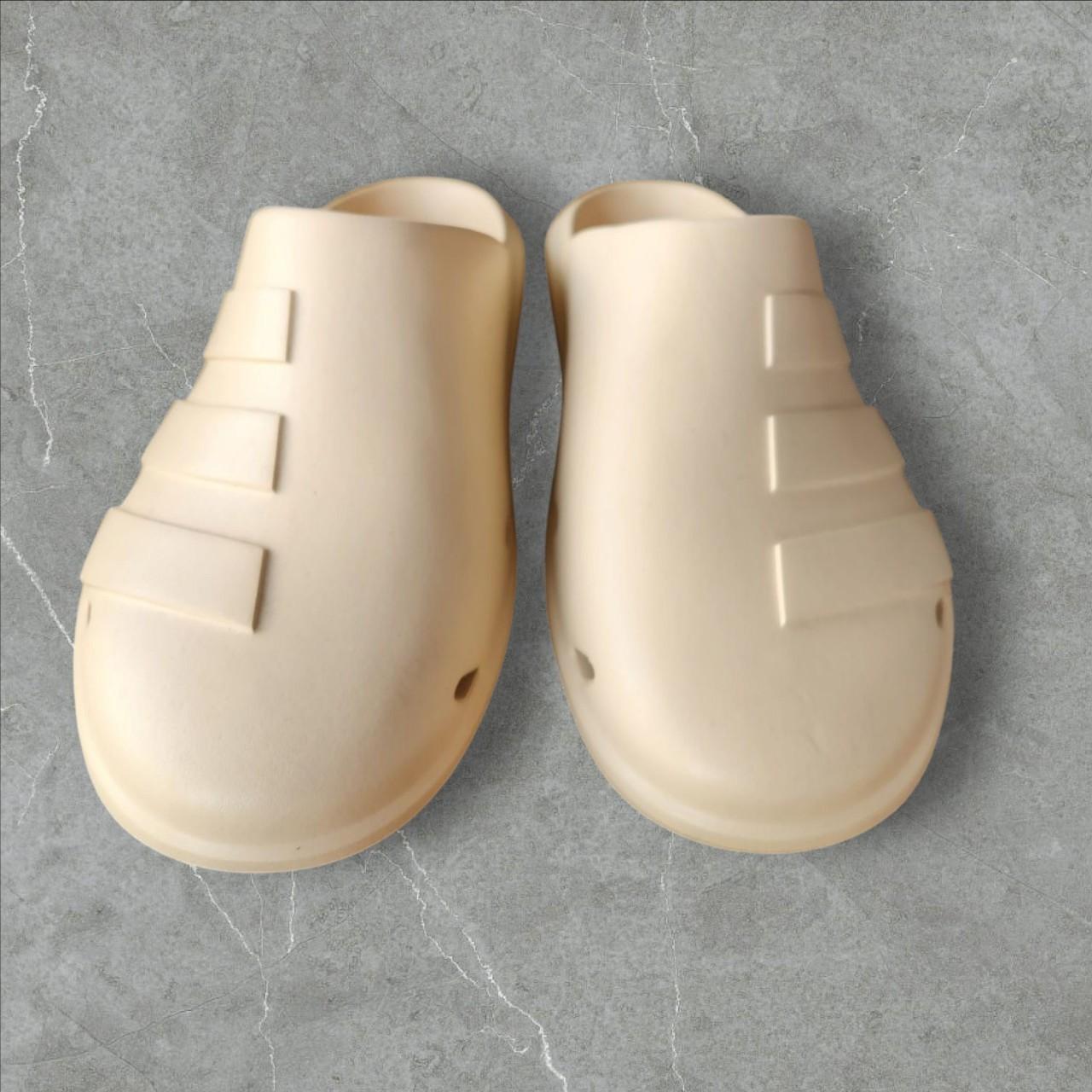 Adidas Cream clogs with a minimalist design,... | Depop