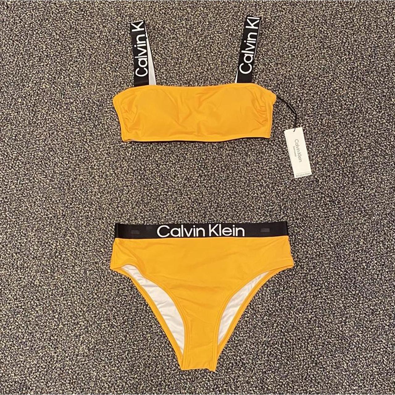 Calvin Klein Logo Band Bikini - Depop