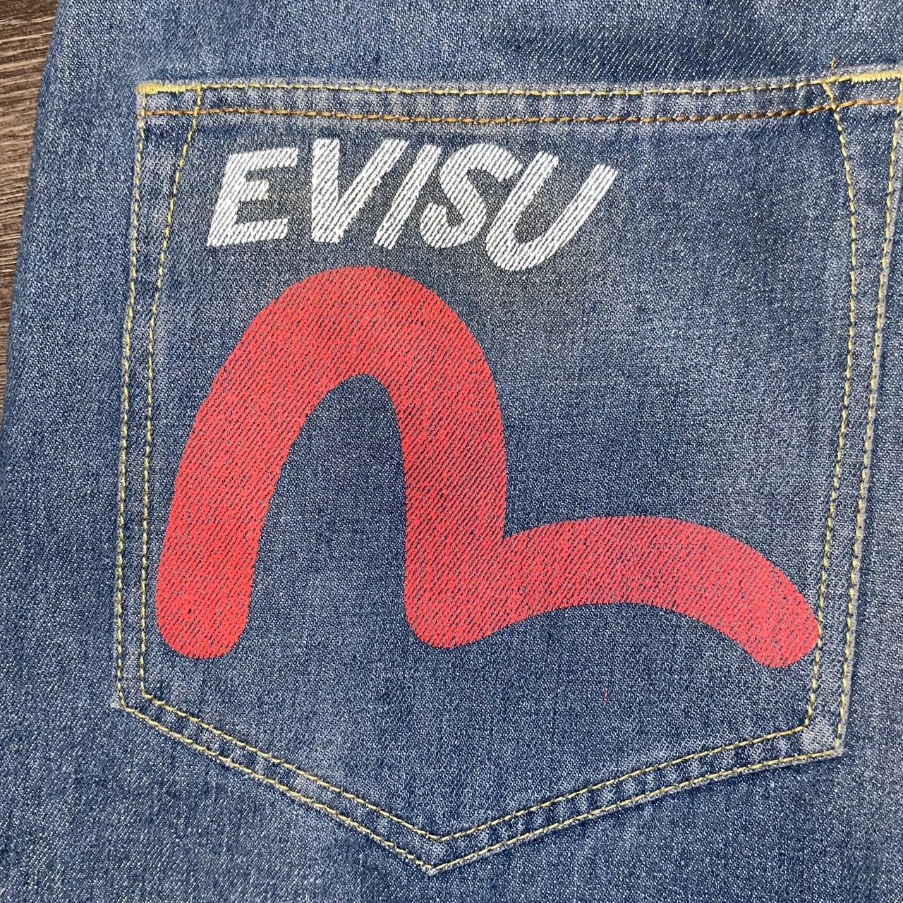 Men’s rare embroidered evisu baggy jeans size 38... - Depop