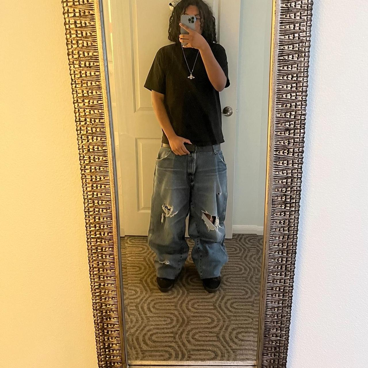 38/36 wrangler reworked 12 inch leg opening - Depop