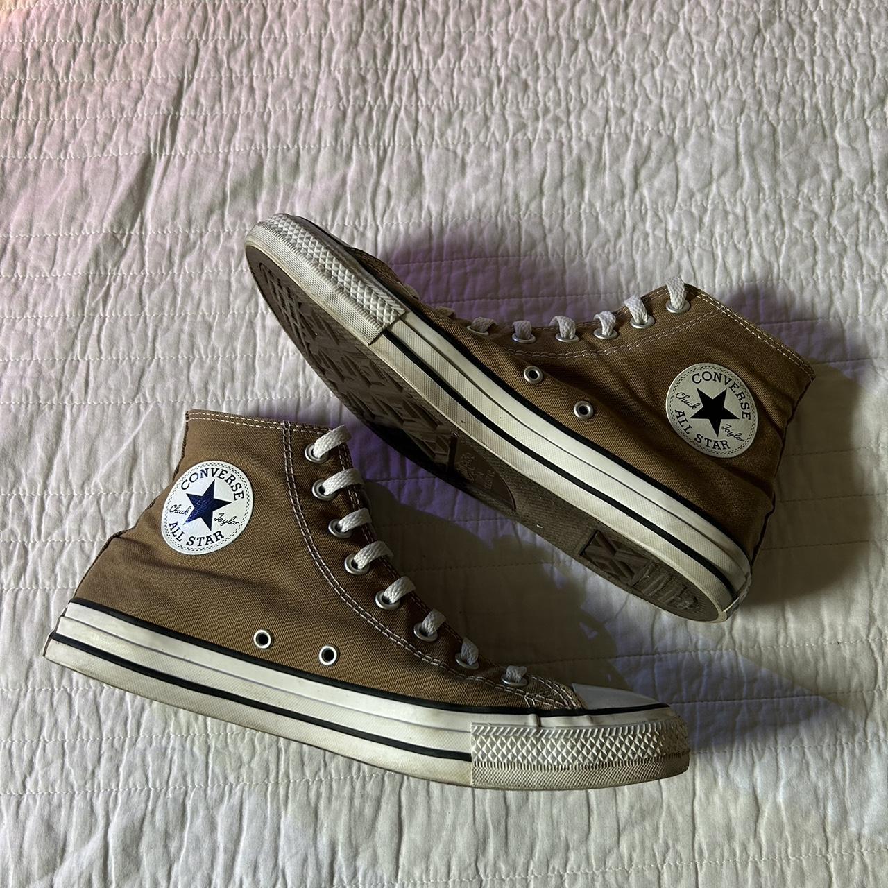 Brown high top converse 🤎 size 8.5 men’s / 10.5 women - Depop