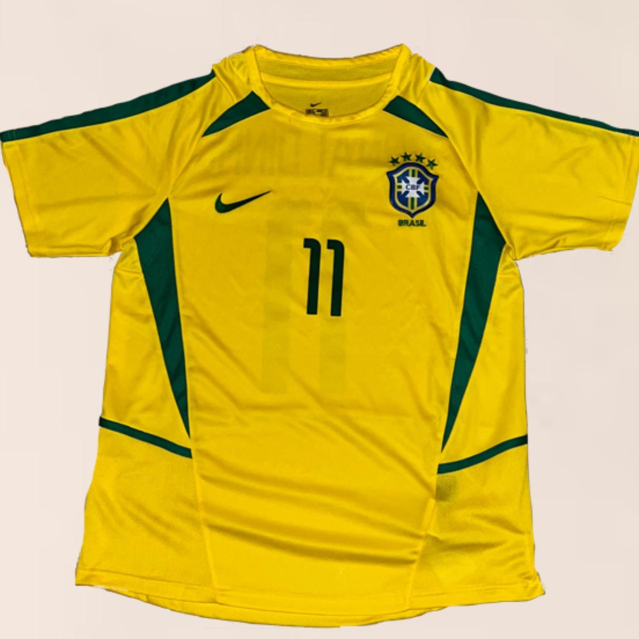 BRAZIL 2002 RETRO JERSEY (RONALDINHO 11) AVALIABLE... - Depop
