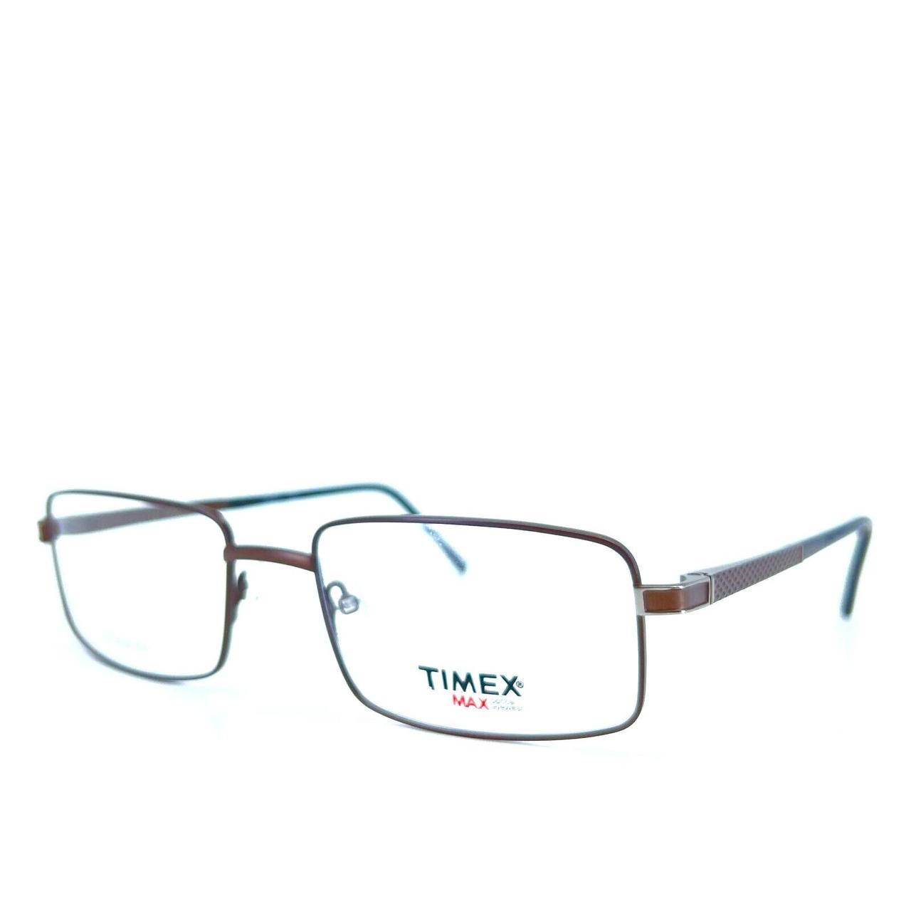 Timex L035 BR Eyeglasses Men's Brown Metal Mens... - Depop