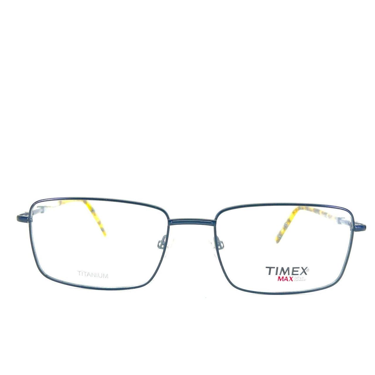 Timex Eyeglasses L048 Black Brown Rectangular Full... - Depop