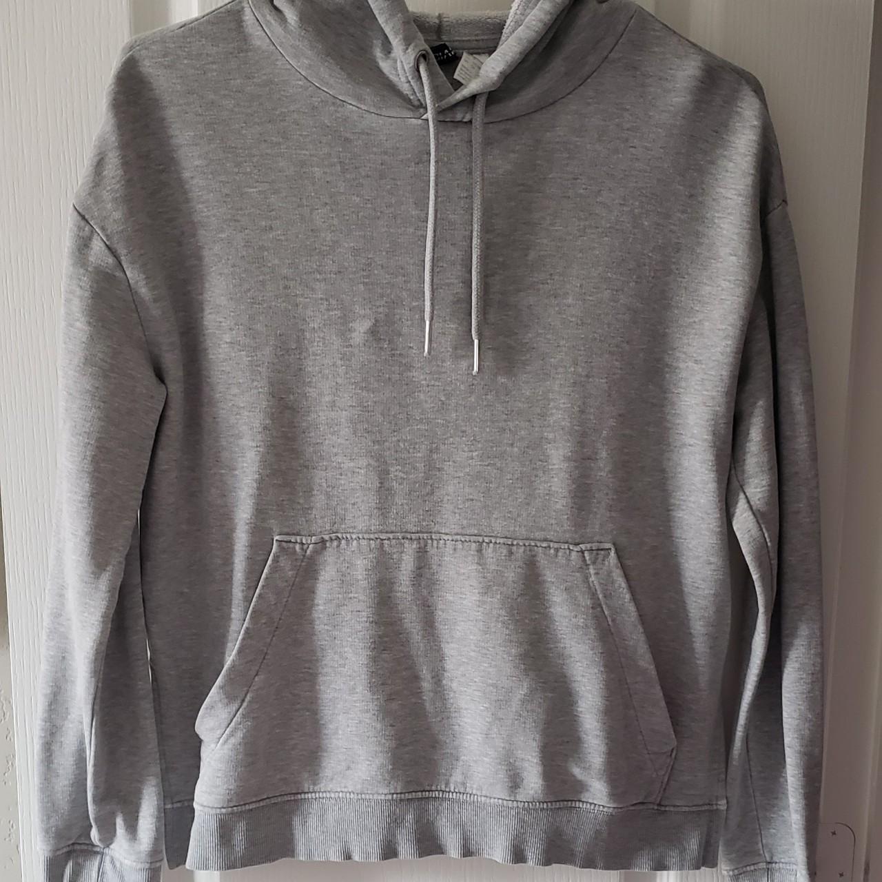 Simple Plain Grey Hoodie Marked as Small could go... - Depop
