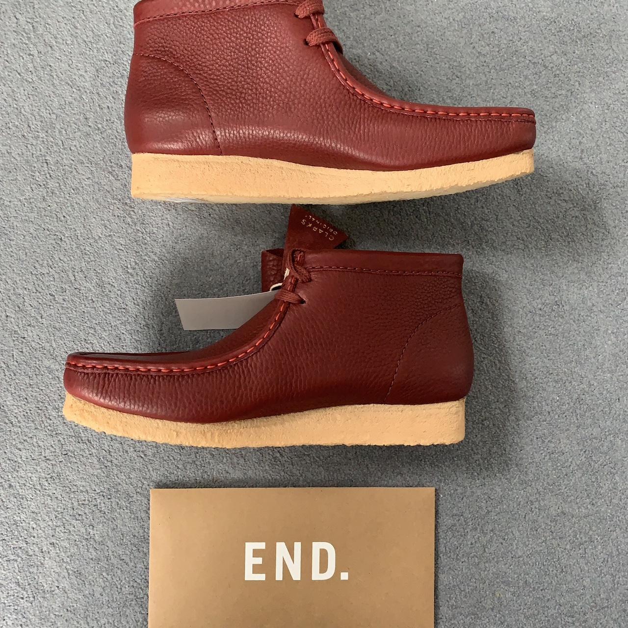 Clark’s Originals x Sporty & Rich Burgundy... - Depop
