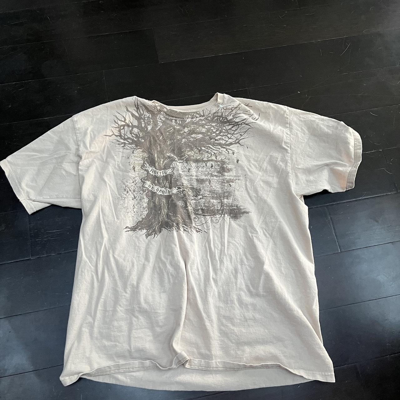 SUPER SICK affliction style ranger up shirt size... - Depop