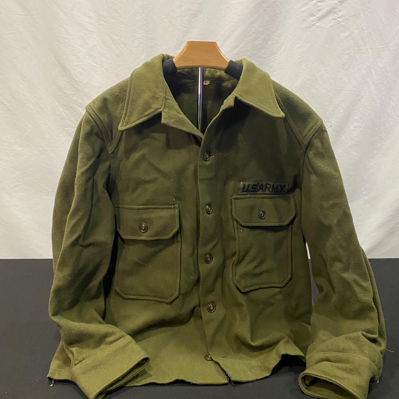 Vintage 1950s U.S Army Wool Jacket High Grade... - Depop