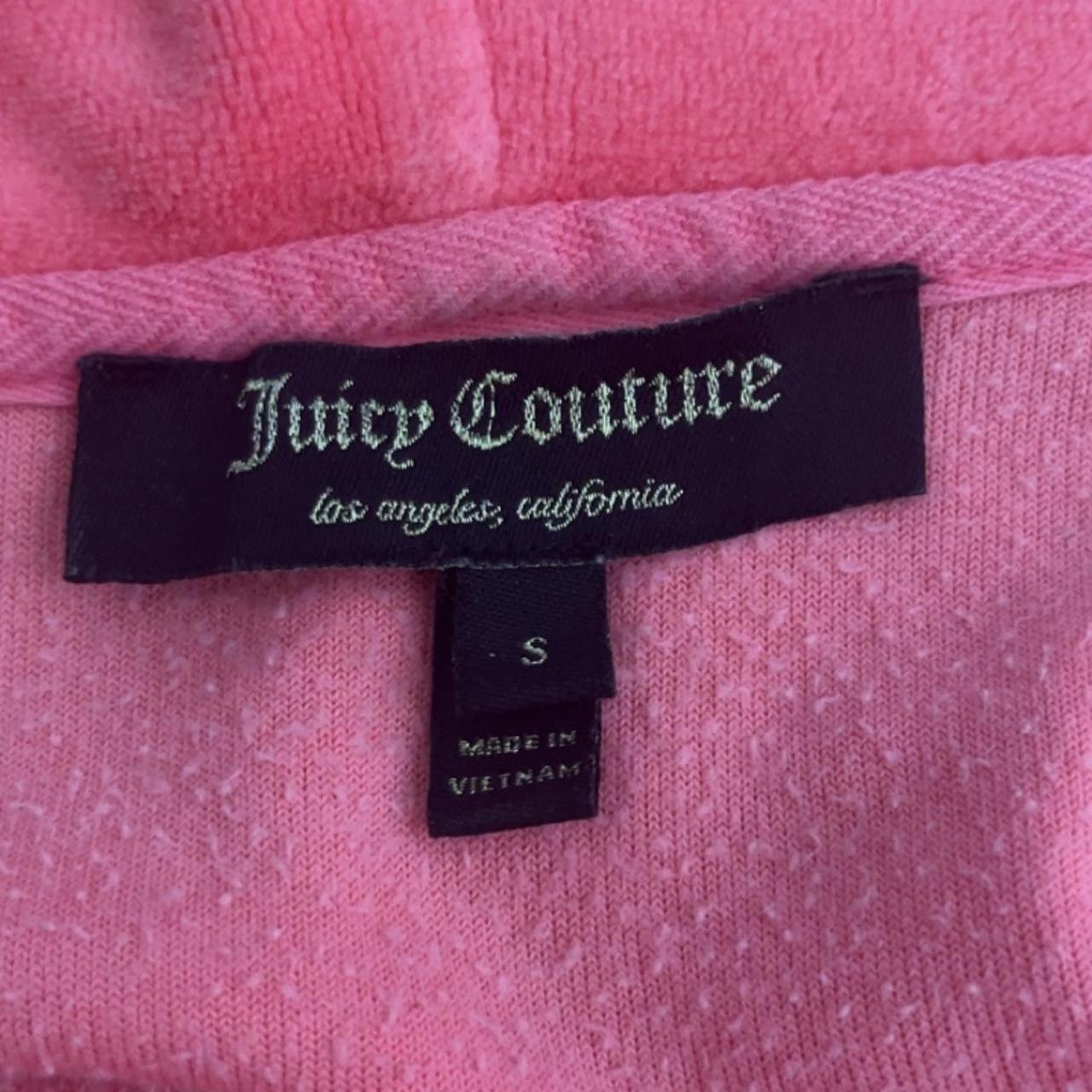 Vintage y2k bright pink juicy couture velour zip up... - Depop