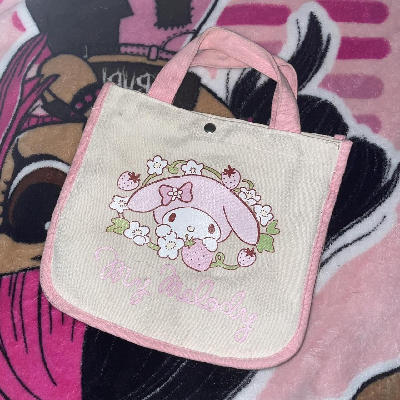 mini my melody tote bag!! it’s cream colored and has... - Depop