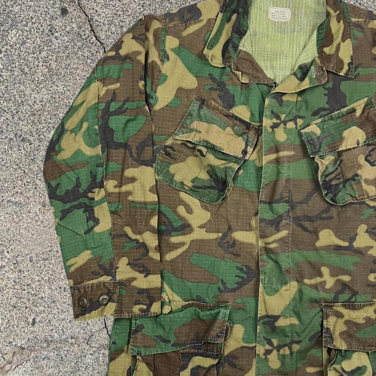 Vintage 60s Vietnam Slant Pocket Jacket Tropical... | Depop