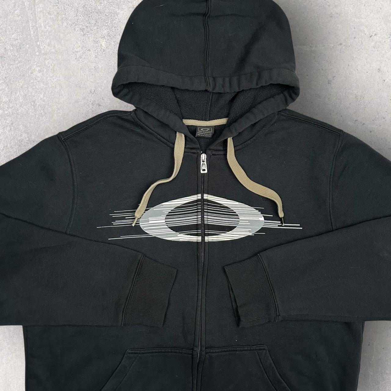 Y2K Oakley Software Black Zip Up Jacket Size ... | Depop