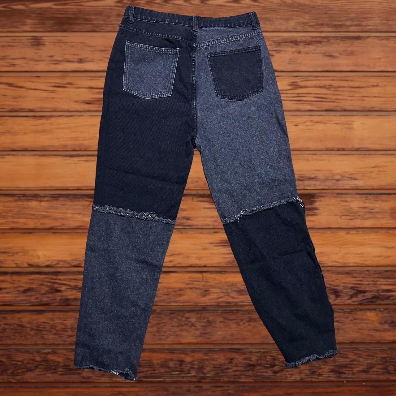 Women's Shein Patchwork Jeans Size Large Waist -... - Depop