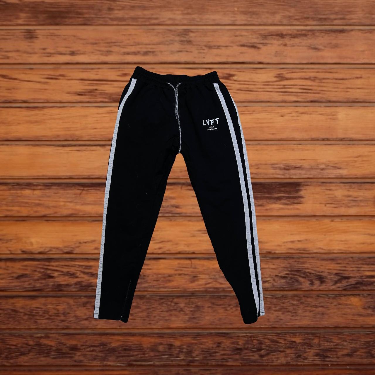 Black LYFT Gym Jogger Sweatpants Ankle Zip Size XL - Depop