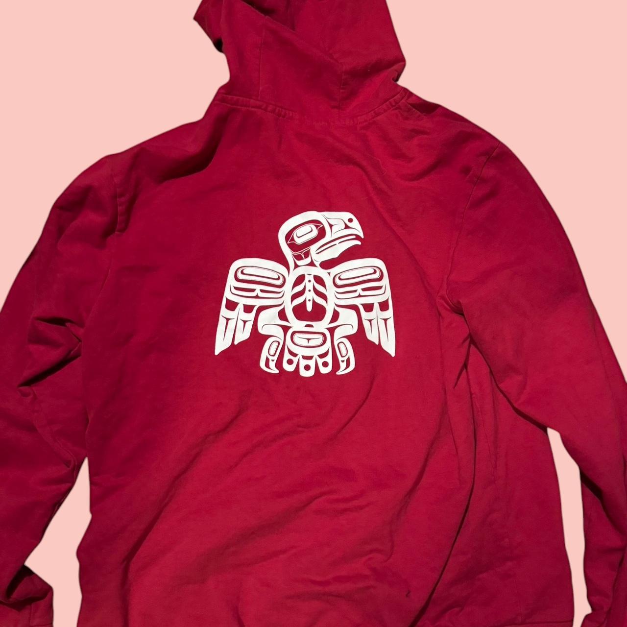 Vintage Red Alaska zip up hoodie Size:L SEND... - Depop