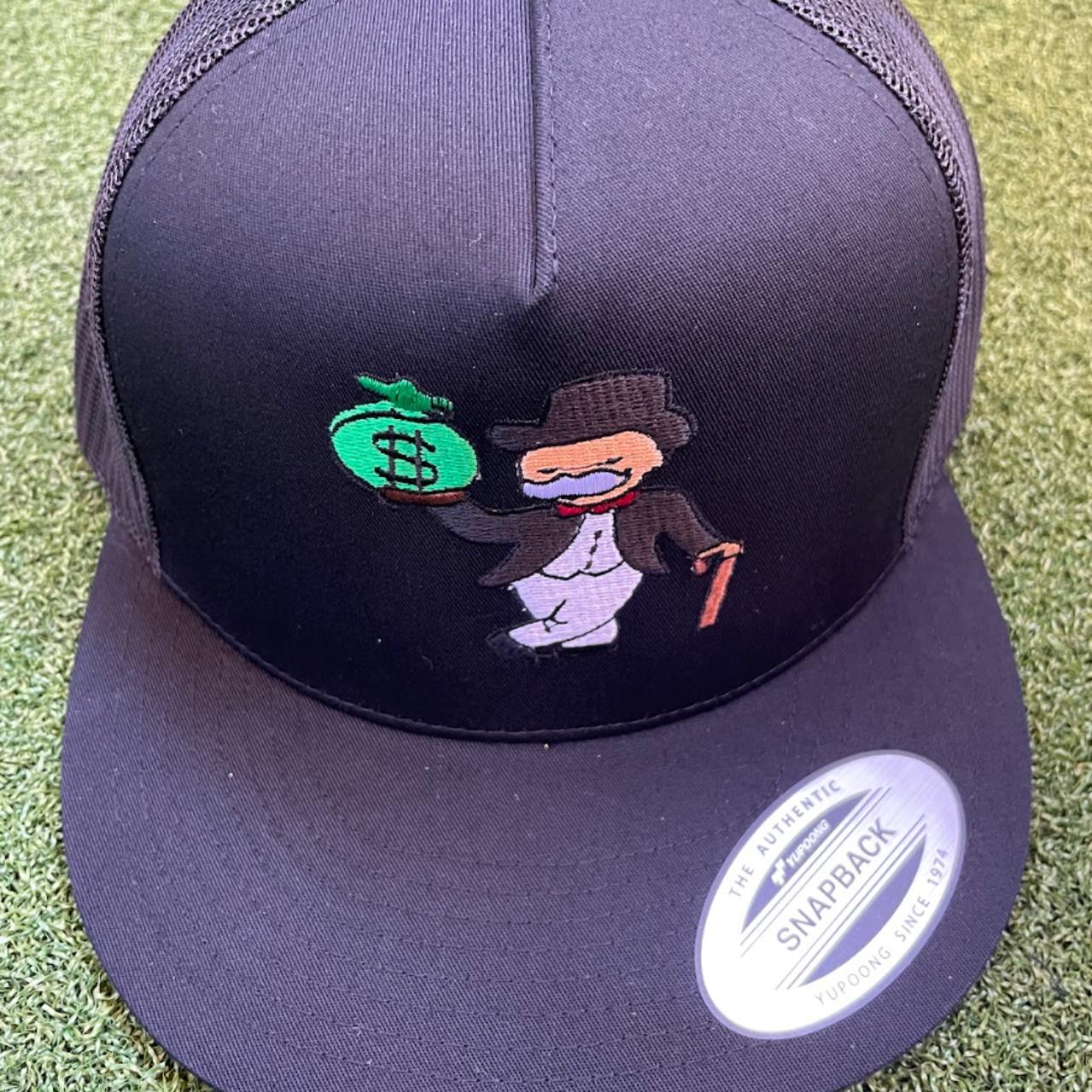Monopoly Man Vintage Embroidery Snapback Meshback... - Depop