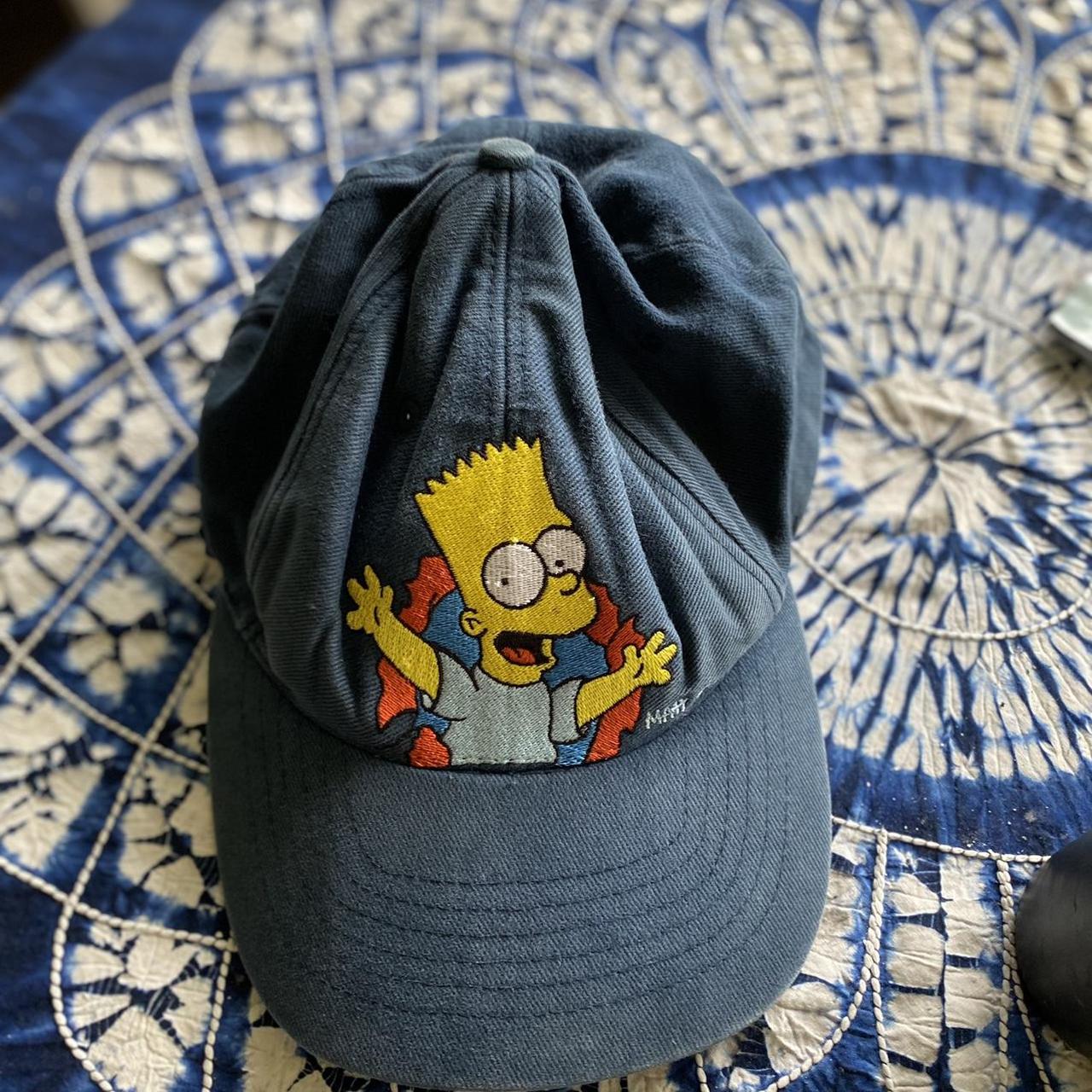 Vintage The Simpsons Hat unisex Blue - Depop