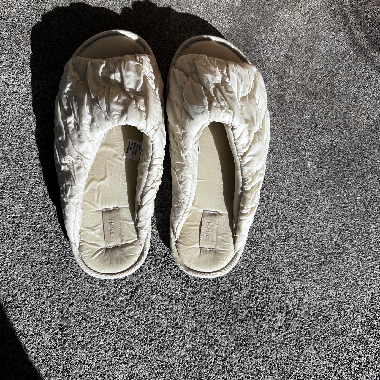 Skims Quilted Slippers “ moon beam color” - Depop