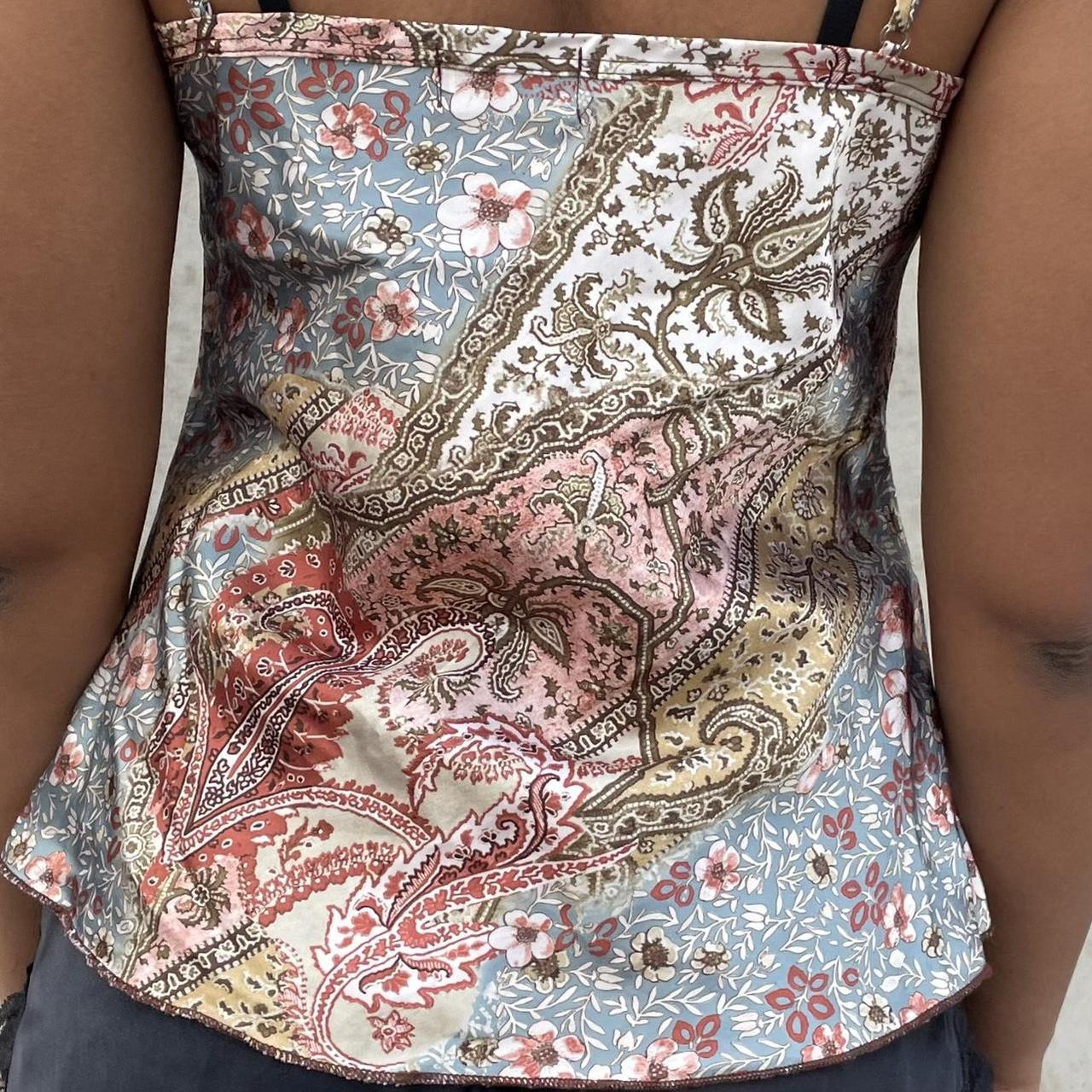 Mermaid/Siren core bohemian satin cami top Japanese... - Depop