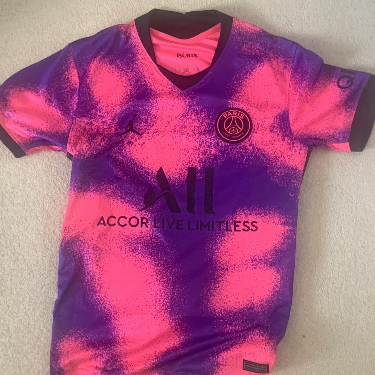 PSG Pink Shirt Neymar Jr 10 on the back Made in... - Depop