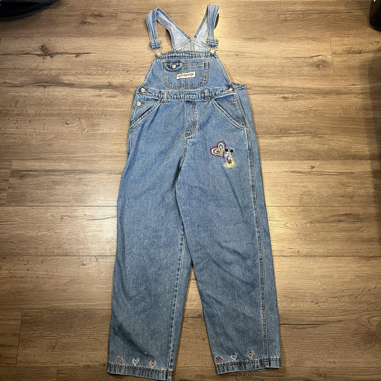 Vintage Minnie Mouse Denim Overalls Women’s 12 Blue... - Depop