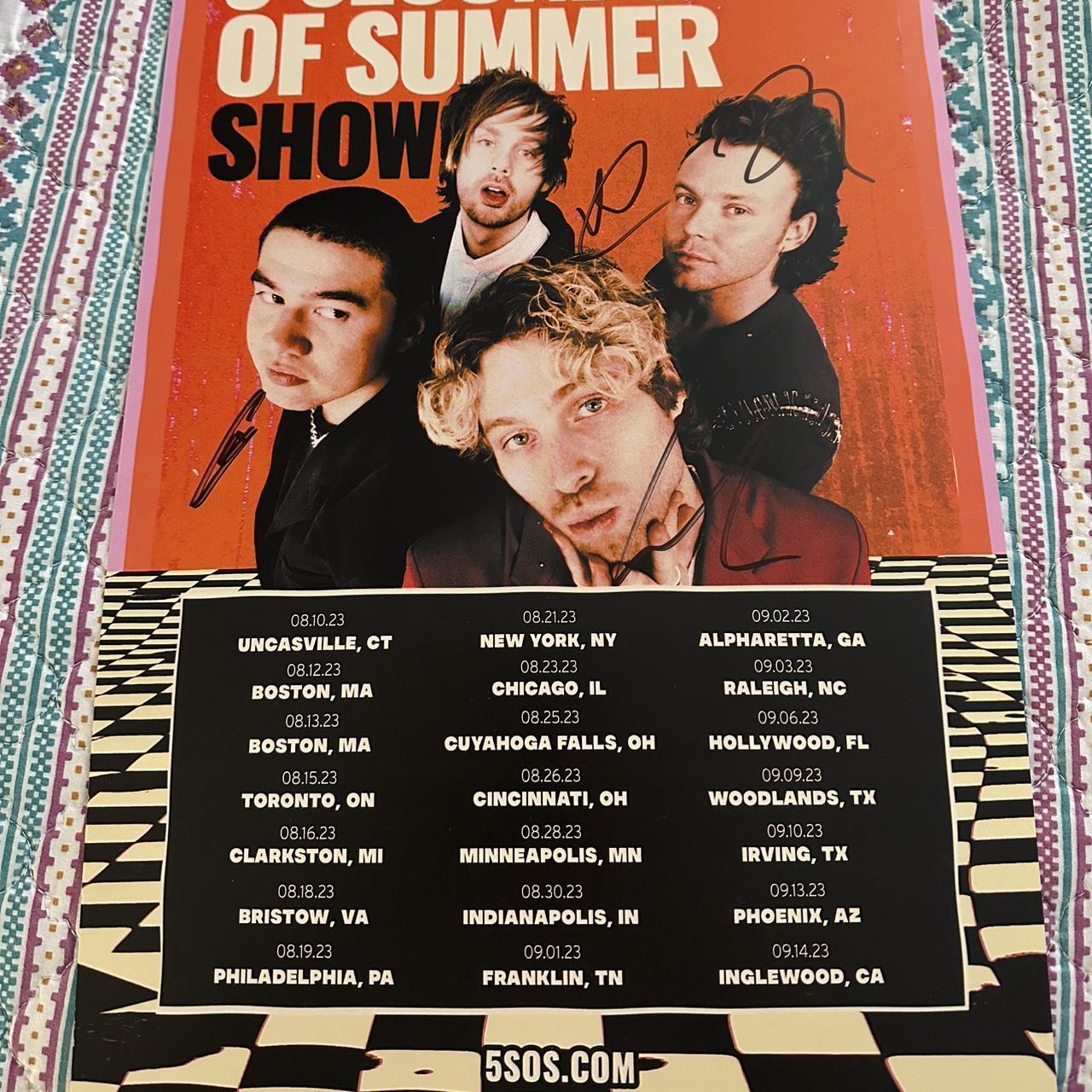 Signed 5 Seconds of Summer Show Poster (will ship... | Depop