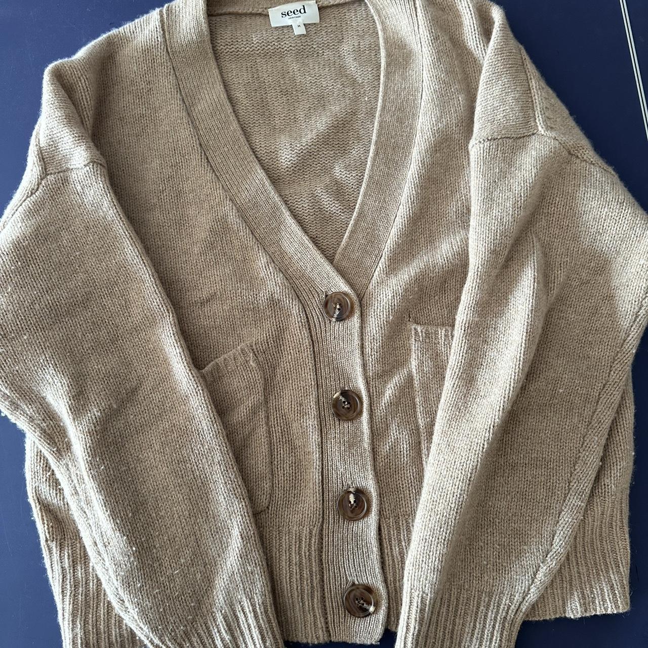 SEED merino wool cardigan Super warm Good... - Depop