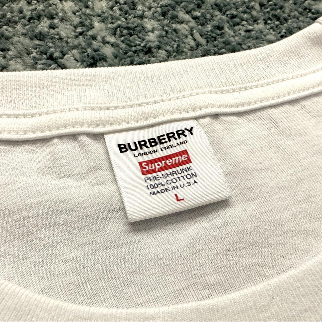 Supreme x Burberry Box Logo T-Shirt Size L Used and... - Depop