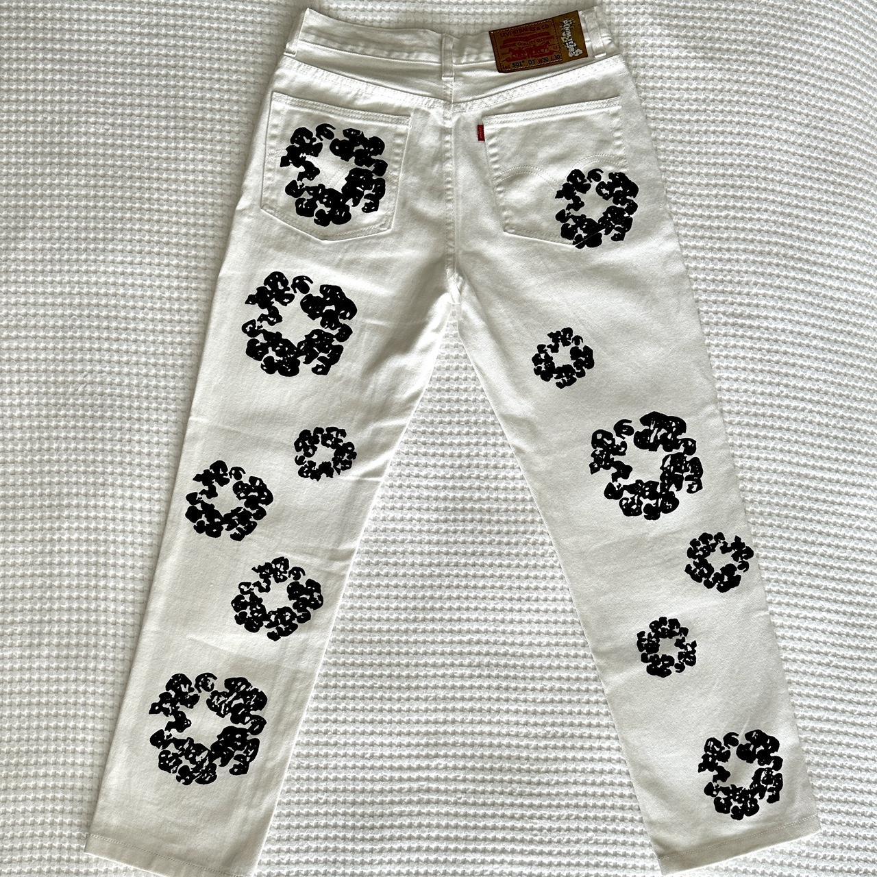 Denim Tears Cotton Wreath Chain Stitched Light Wash... - Depop