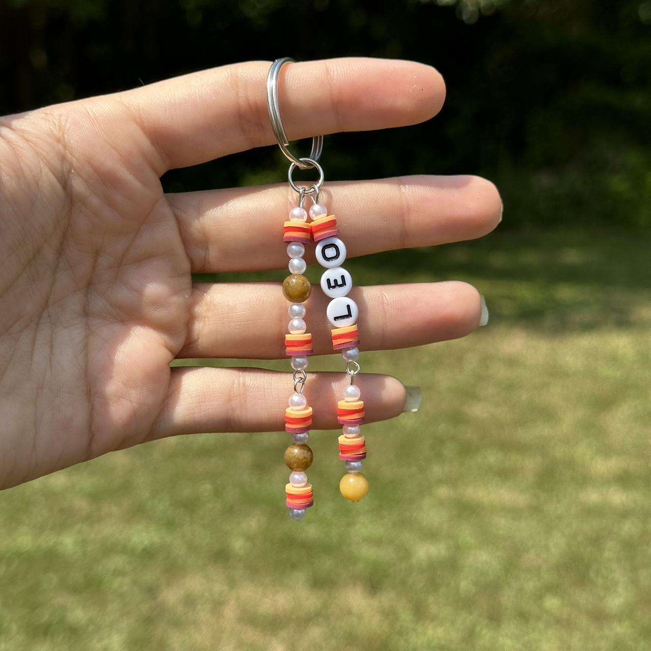 Leo Keychain 🦋 Handmade Made with wire, beads, and... - Depop