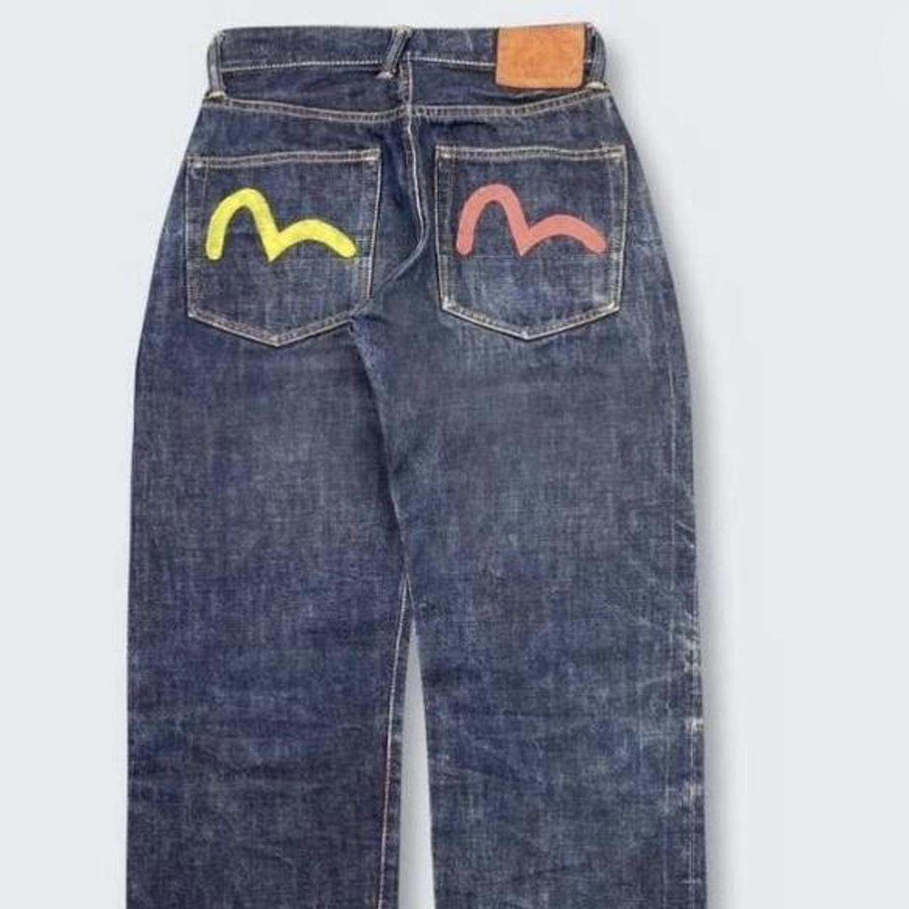 vintage evisu jeans japanese selvedge denim good... - Depop