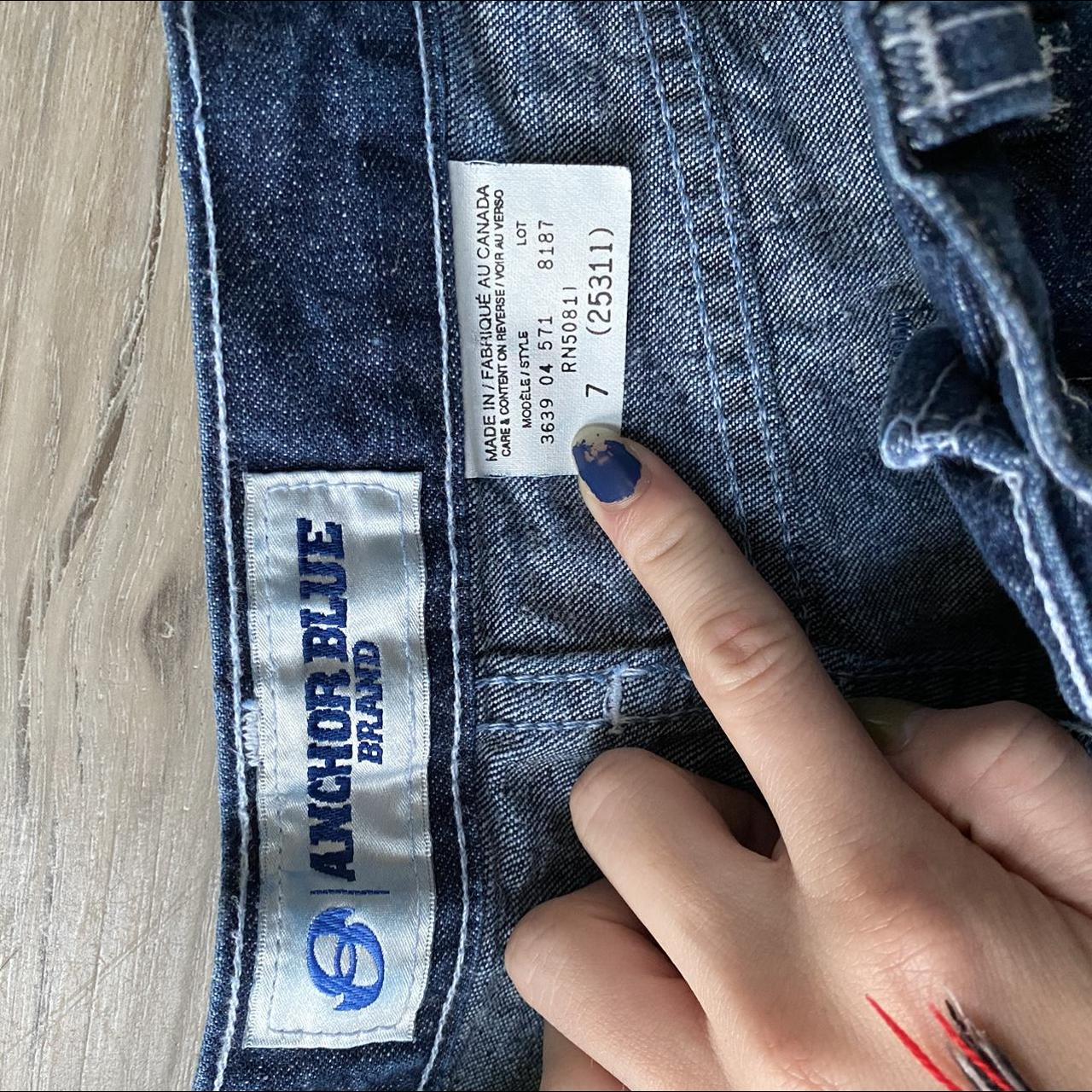 Anchor Blue Denim Shorts, labeled size 7 but fit a... - Depop