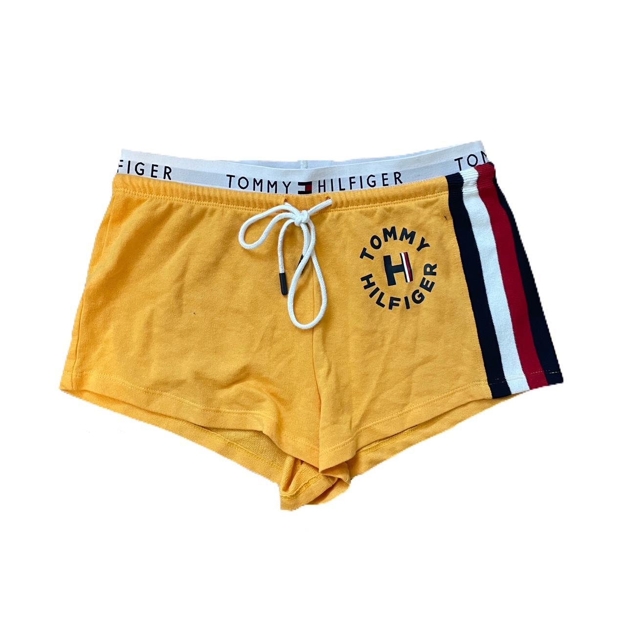 Tommy Hilfiger yellow sweat shorts Size XS Perfect... - Depop