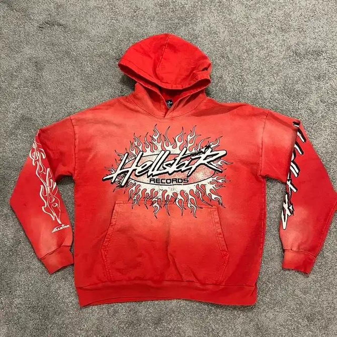 Hell star hoodie been worn 3 times 9-10 condition... - Depop