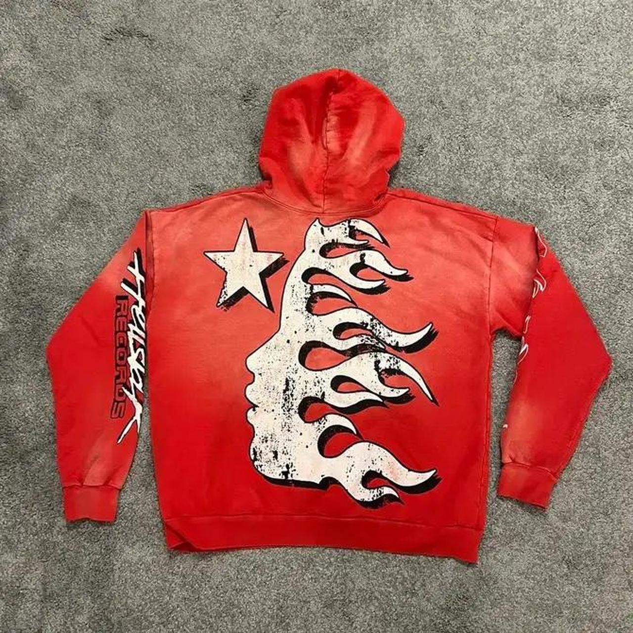 Hell star hoodie been worn 3 times 9-10 condition... - Depop