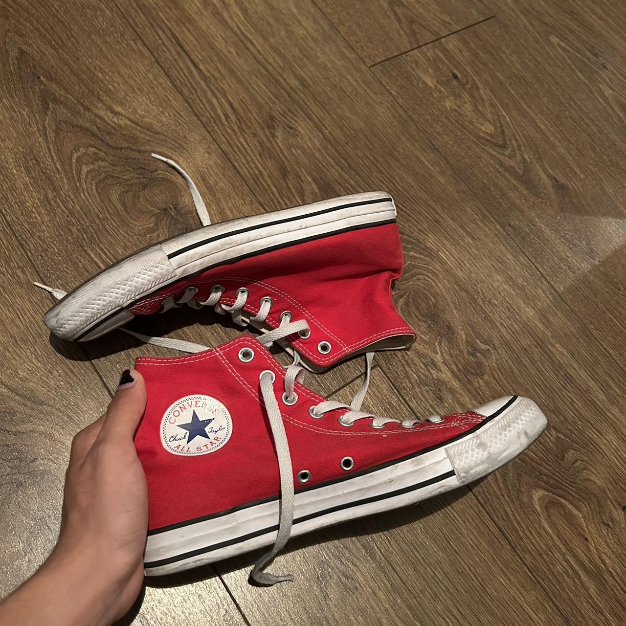 Converse Men's Red Trainers | Depop