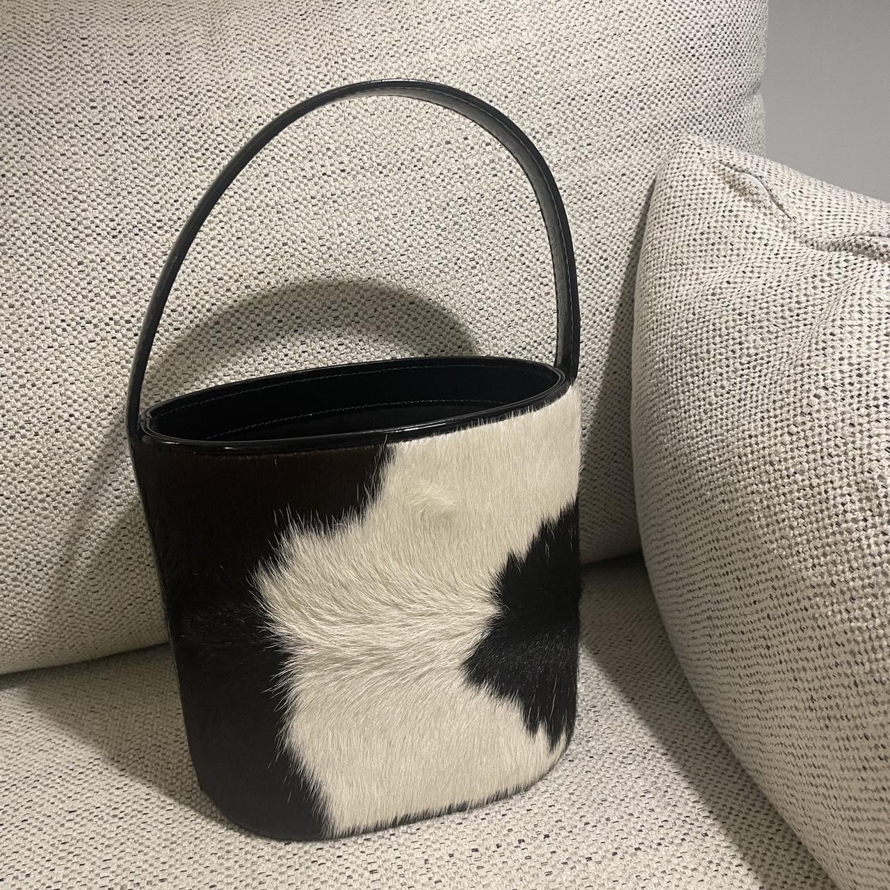 Staud cow print bucket bag Very new, great... - Depop