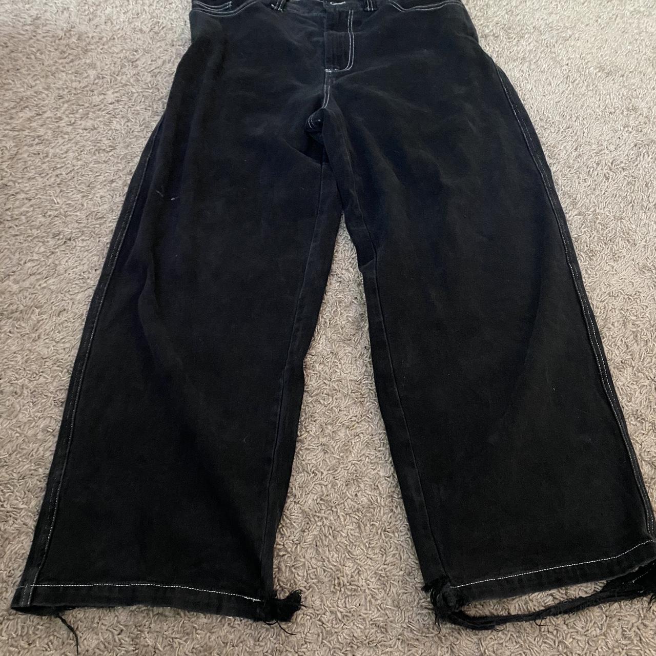 hard asf baggy enjoi jeans size 34x30 fit like... - Depop