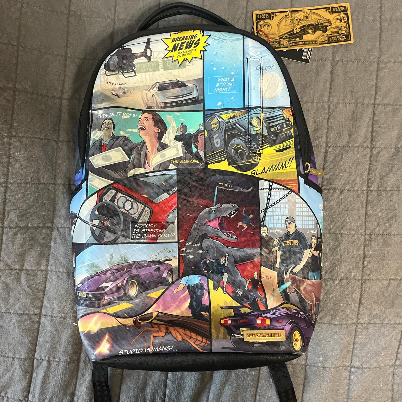 Comic Sprayground backpack - bought 1 month... - Depop