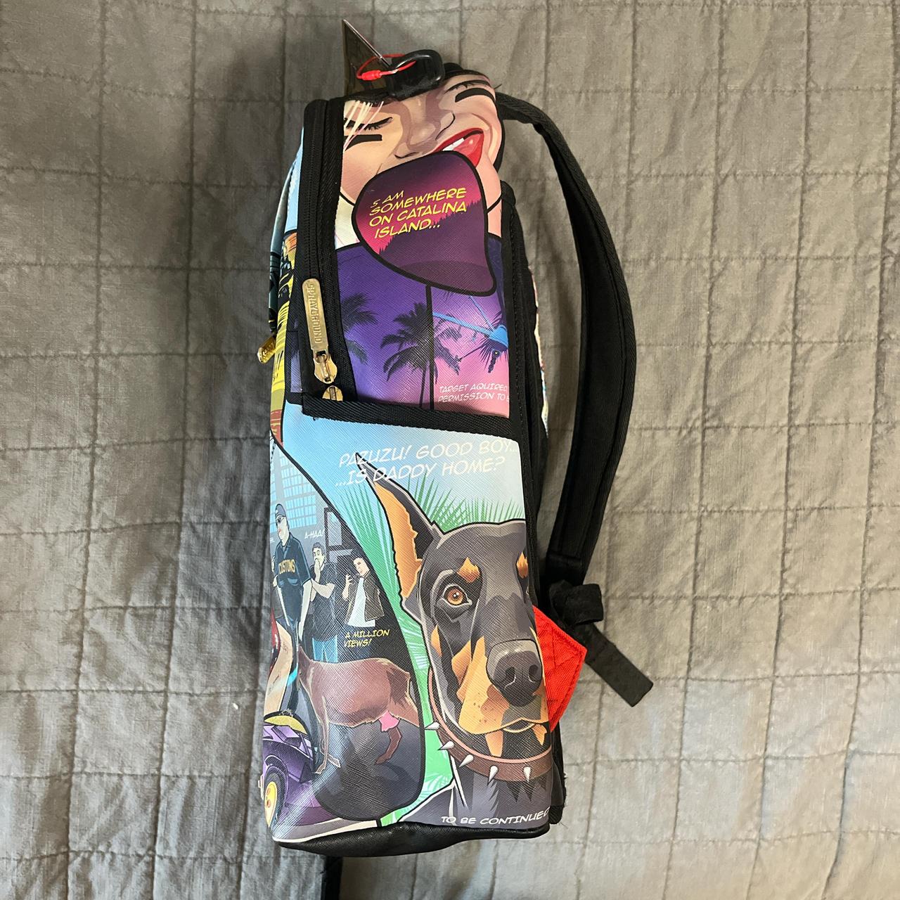 Comic Sprayground backpack - bought 1 month... - Depop