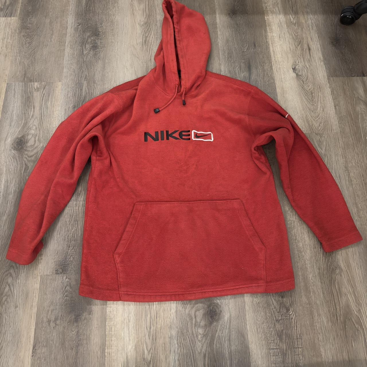 •Red medium Nike hoodie •DM me if you have any... - Depop