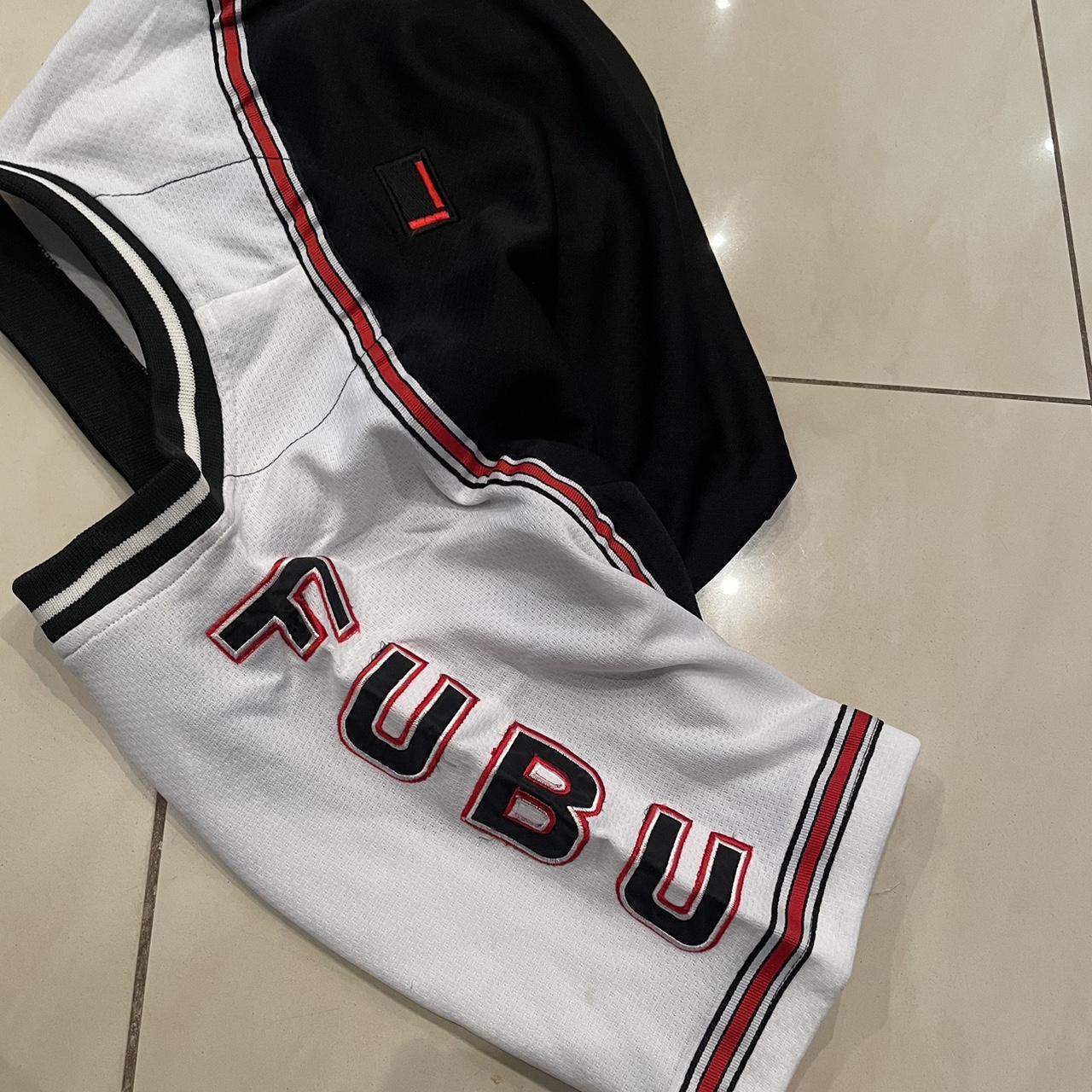 fubu shirt. can be worn as a cropped shirt. size... - Depop