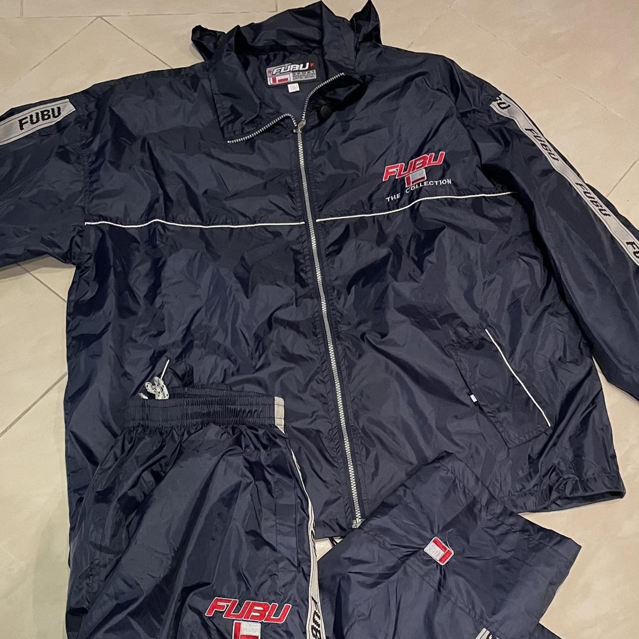 Fubu navy and red tracksuit - very rare piece. never... - Depop