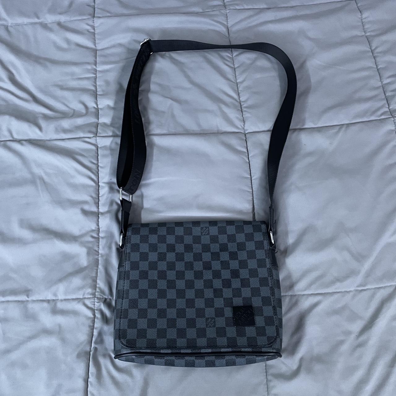 Louis Vuitton Checkered Messenger Bag Good... - Depop