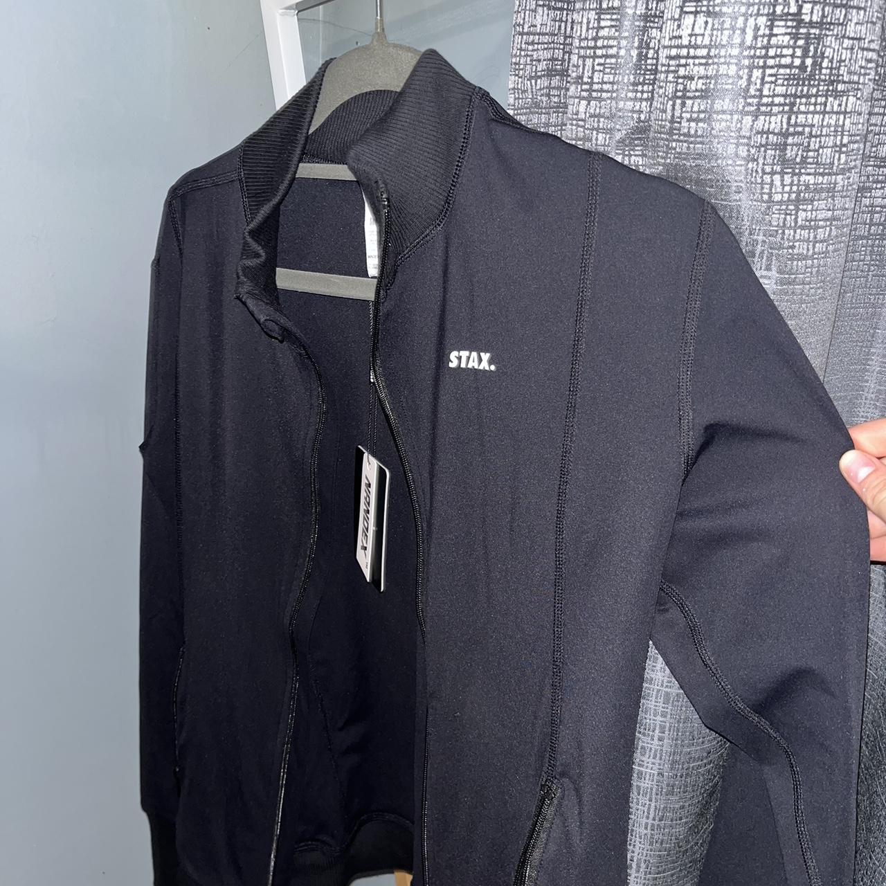 Never worn before STAX Zip jacket NANDEX - Black-... - Depop