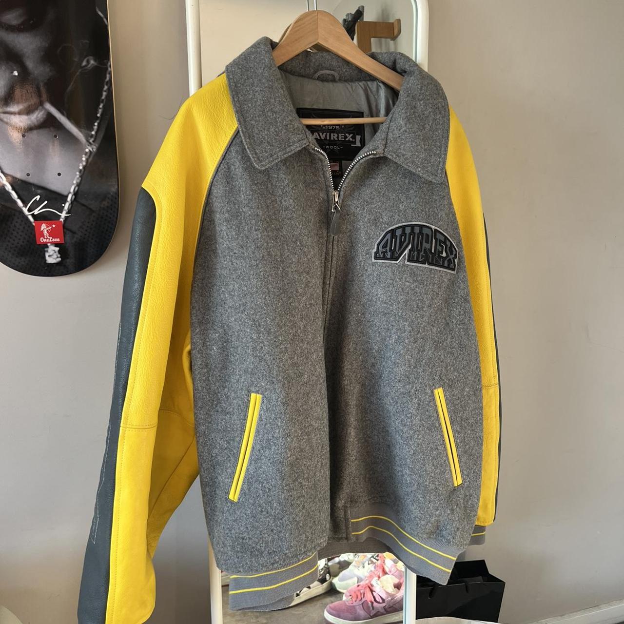 Men's Yellow and Grey Jacket | Depop