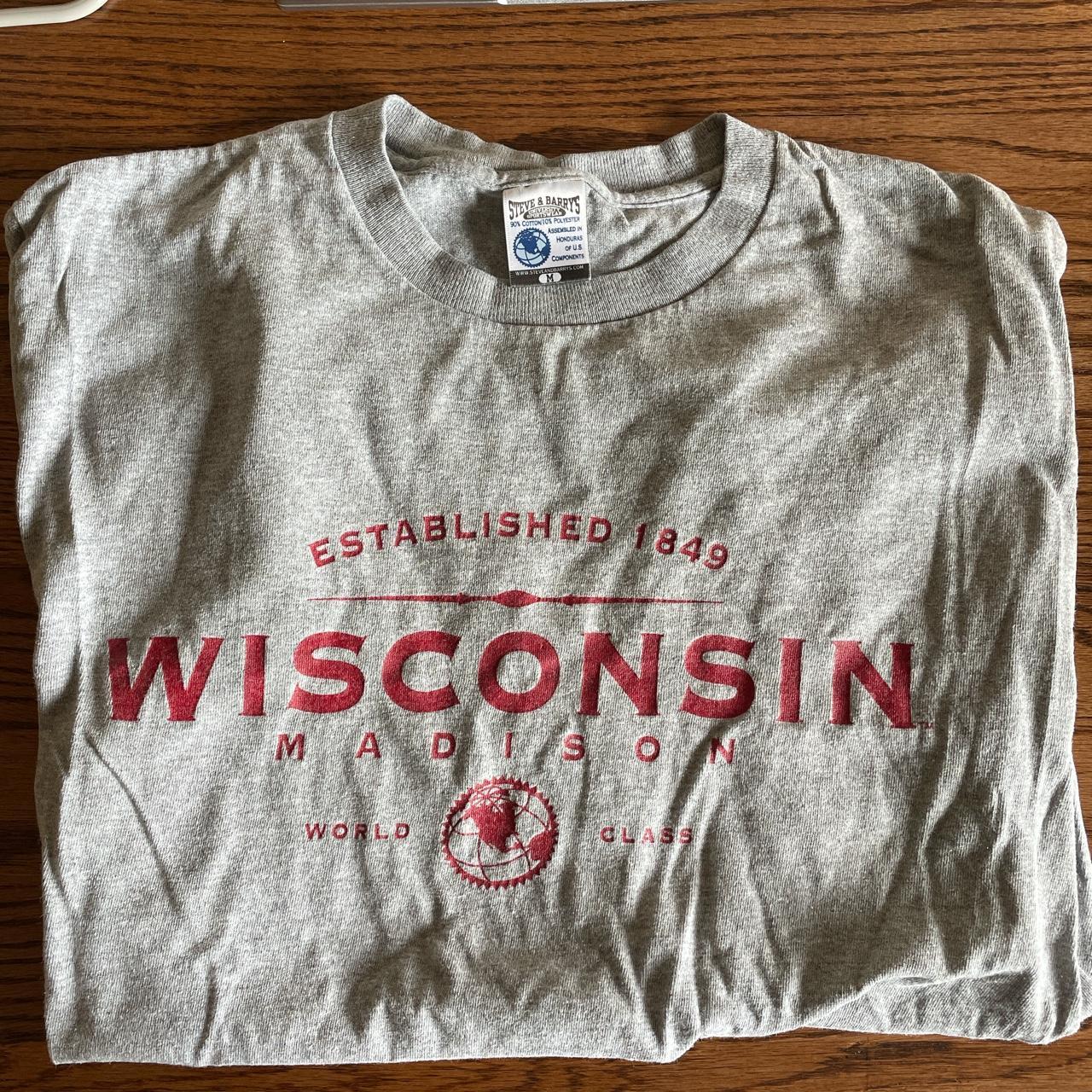 Men’s M wisconsin T shirt. No flaws, fits true to... - Depop