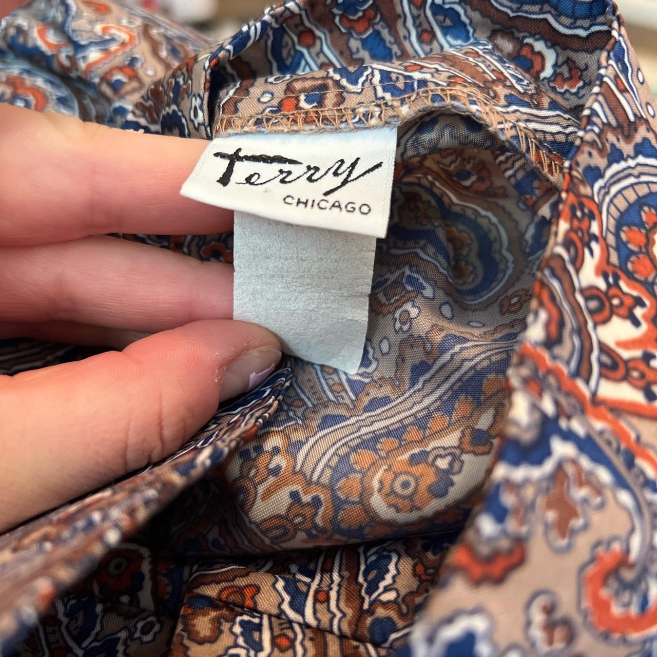 TERRY CHICAGO Retro Vintage Puff Sleeve Button Down... - Depop